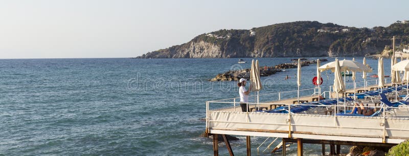 Forio Chiaia beach editorial photography. Image of green - 254682652