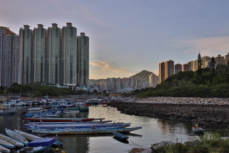 15 July 2021 the Landscape of Tiu Keng Leng Pier, Hk Editorial Photo ...