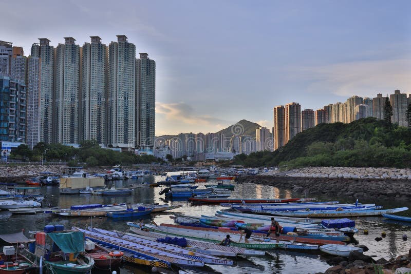 15 July 2021 the Landscape of Tiu Keng Leng Pier, Hk Editorial Image ...
