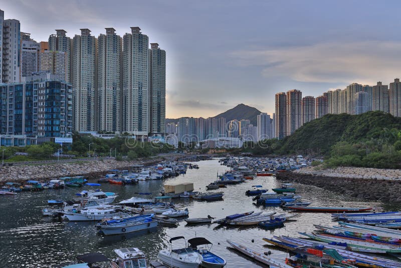 15 July 2021 the Landscape of Tiu Keng Leng Pier, Hk Editorial Photo ...