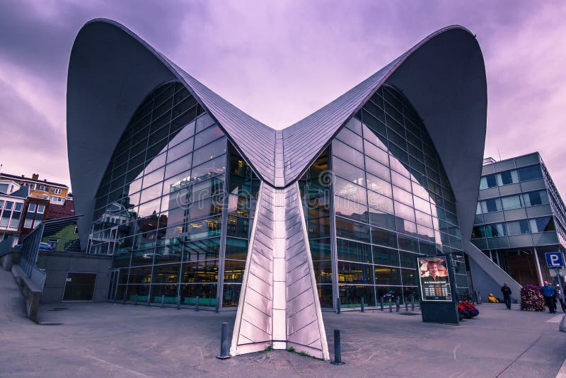 July 31, 2015: Library of Tromso, Norway Editorial Photography - Image ...