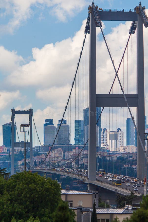 July 15 martyrs bridge editorial photo. Image of bosporus - 189484196