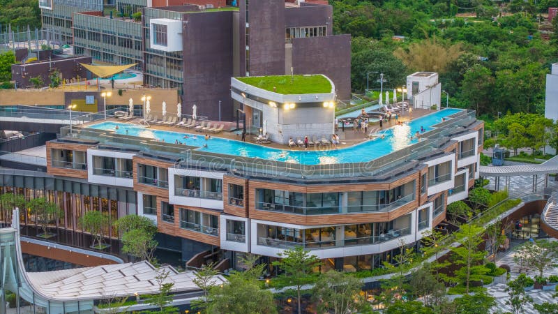July 5 2025 Modern Building with Rooftop Pool Overlooking Scenic ...