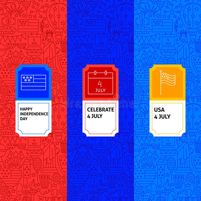 4 July Package Labels stock vector. Illustration of flag - 216917961