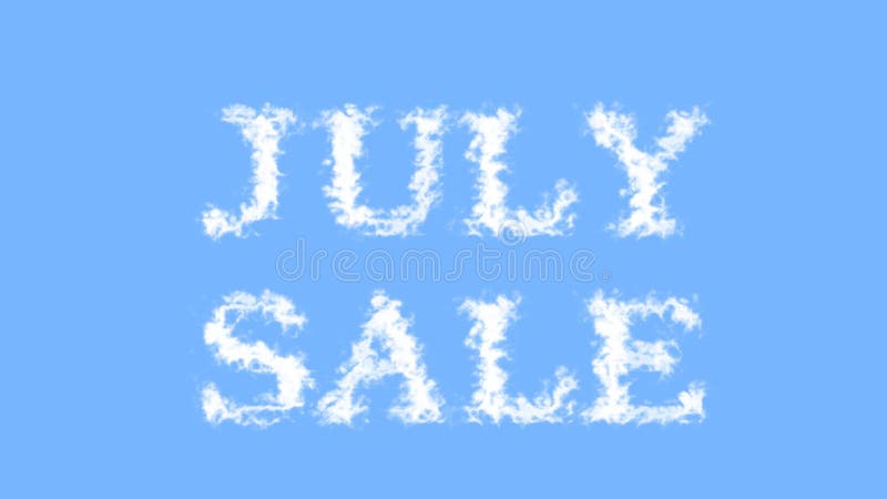 July Sale Cloud Text Effect Sky Isolated Background Stock Illustration ...