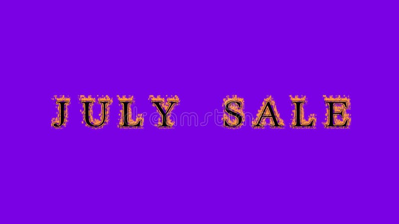 July Sale Fire Text Effect Black Background Stock Video - Video of ...