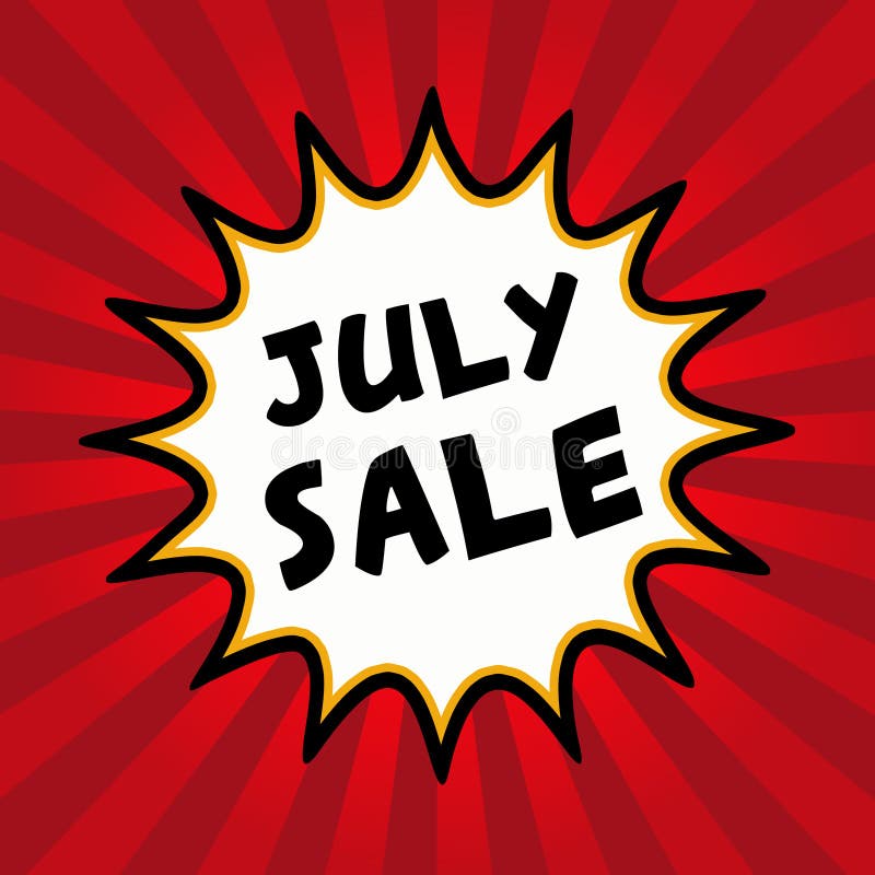 July Sale Illustration stock illustration. Illustration of bargain ...