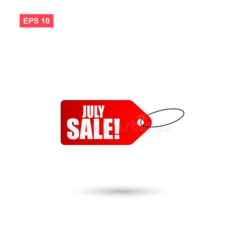July Sale Tag Vector Isolated Stock Vector - Illustration of april ...
