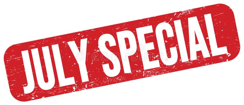 JULY SPECIAL Text on Red Grungy Stamp Sign Stock Illustration ...