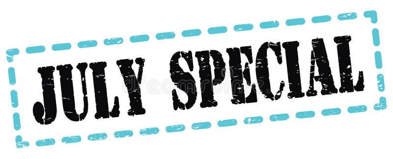 JULY SPECIAL Text Written on Blue-black Stamp Sign Stock Illustration ...