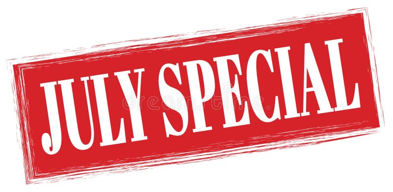 JULY SPECIAL Text Written on Red Stamp Sign Stock Illustration ...