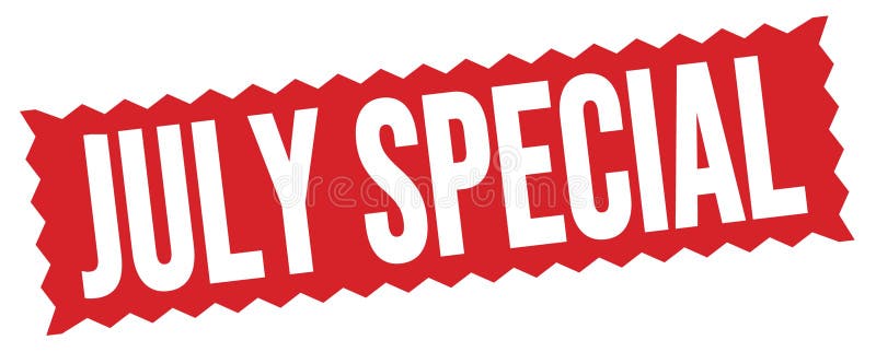 JULY SPECIAL Text Written on Red Stamp Sign Stock Illustration ...