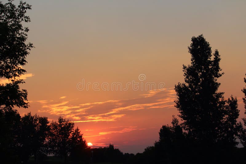 July Sunset at Flowing Springs Stock Image - Image of saskatchewan ...