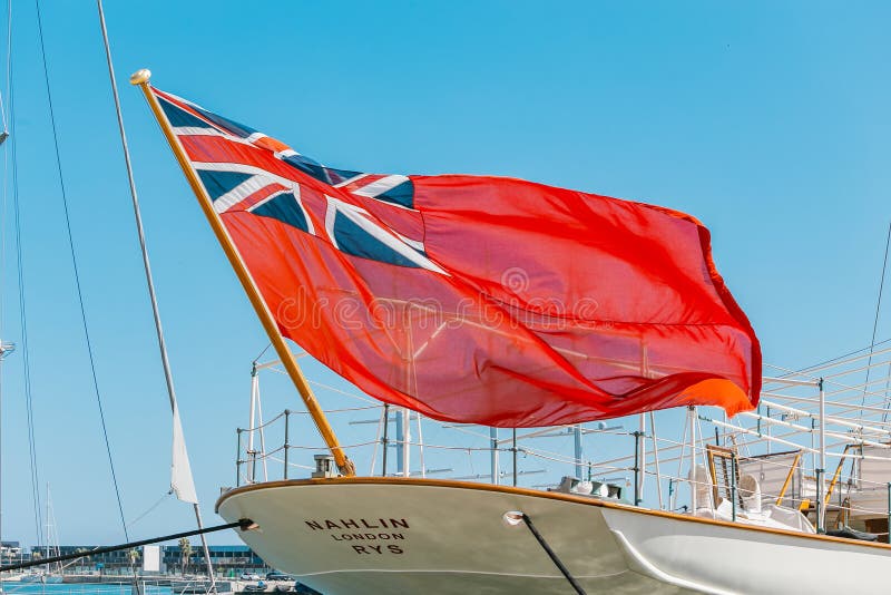 The British Red Ensign Flag on a Ship Editorial Stock Photo - Image of ...