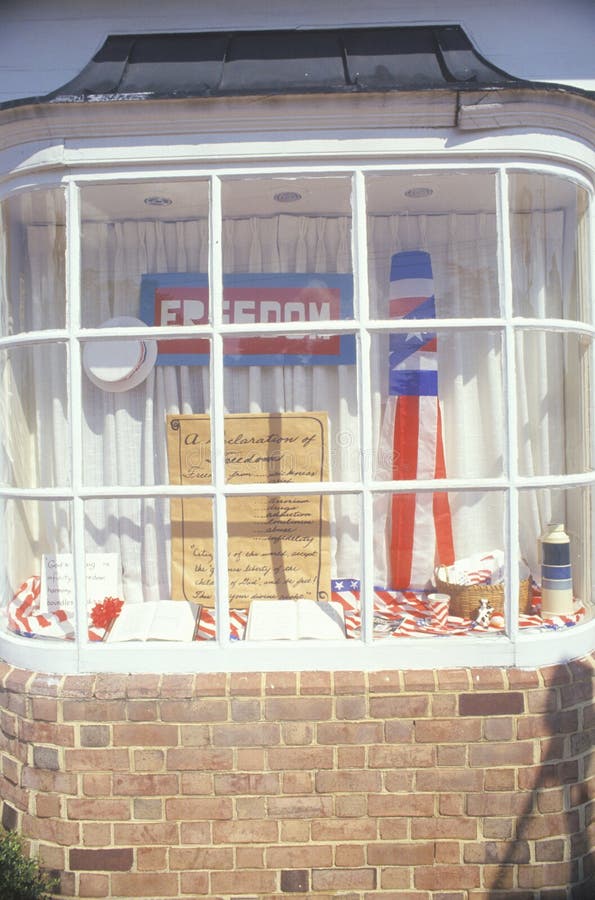 July 4th Decorations in Window, Washington, D.C Editorial Image - Image ...
