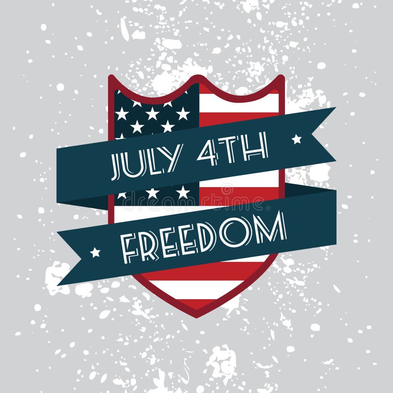 July 4th Freedom Label. Vector Illustration Decorative Design Stock ...