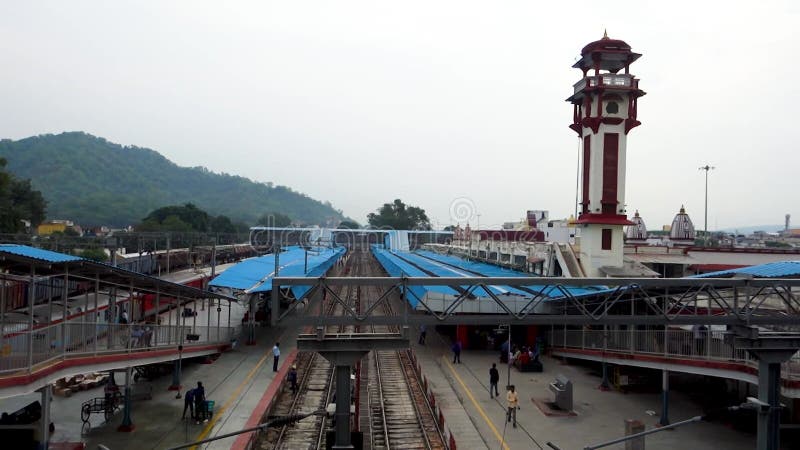July 4th 2022 Punjab India. a Train Arriving on the Platform. Northern ...