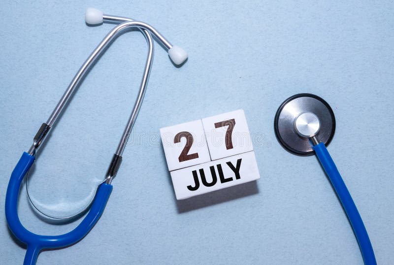 July 27th. Image of July 27, Calendar on Yellow Background Stock Photo ...