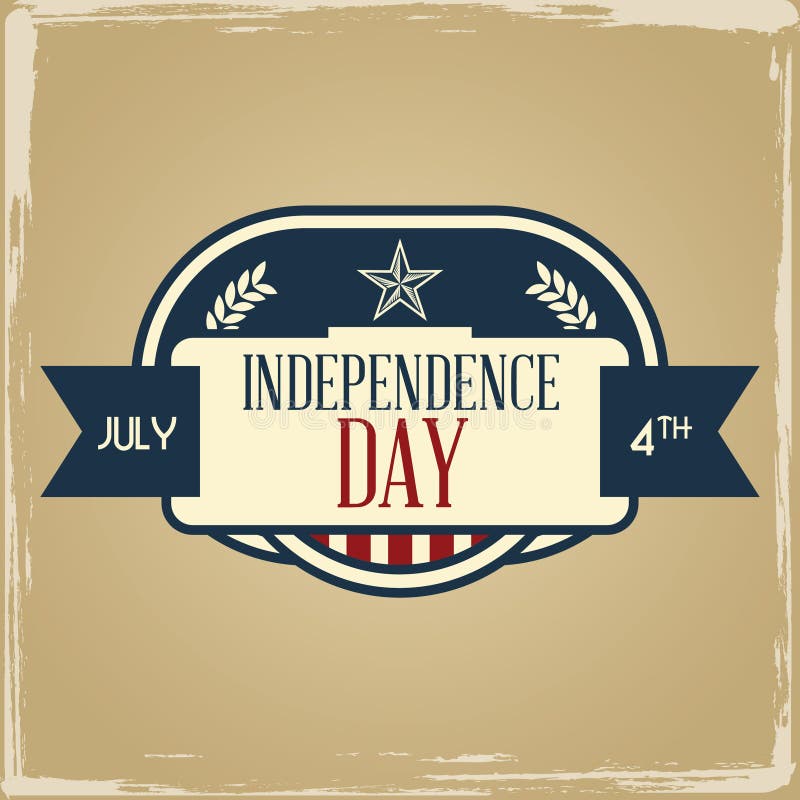 July 4th Independence Day Label. Vector Illustration Decorative Design ...