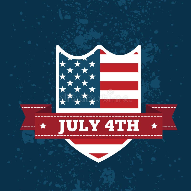 July 4th Label. Vector Illustration Decorative Design Stock Vector ...