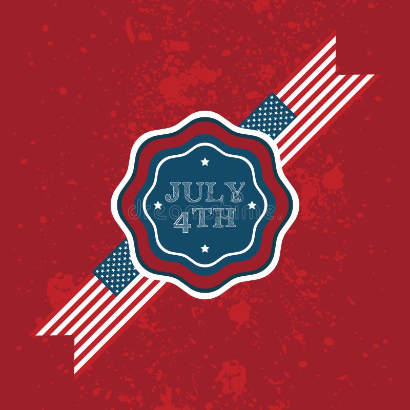 July 4th Label. Vector Illustration Decorative Design Stock Vector ...
