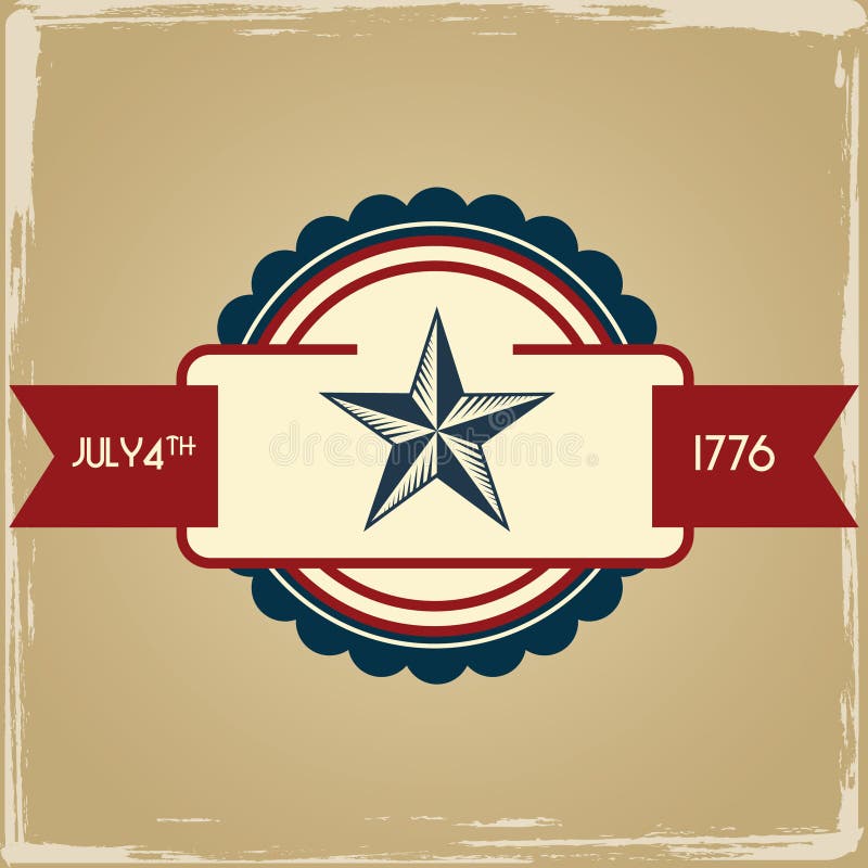 July 4th Label. Vector Illustration Decorative Design Stock Vector ...