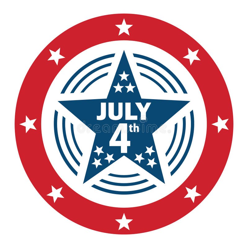 July 4th Label. Vector Illustration Decorative Design Stock Vector ...