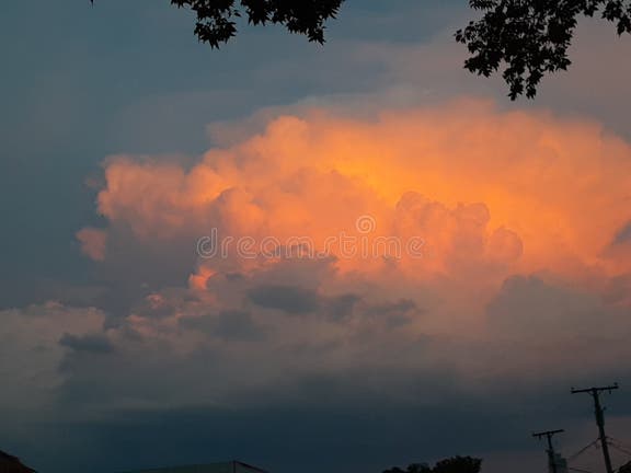 July 4th sunset stock image. Image of coast, cumulus - 220463417