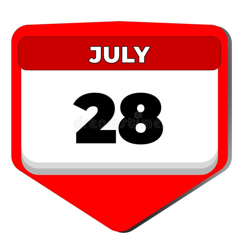 28 July Vector Icon Calendar Day. 28 Date of July. Twenty Eighth Day of ... 28 July Vector Icon Calendar Day. 28 Date of July. Twenty Eighth Day of ...
