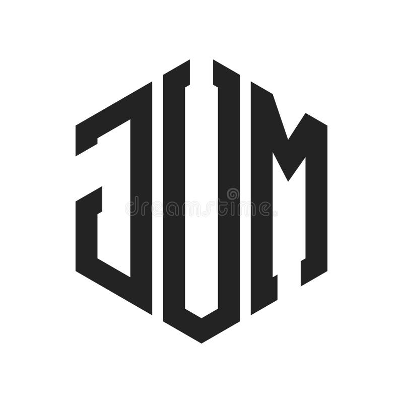 JUM Logo Design. Initial Letter JUM Monogram Logo Using Hexagon Shape ...