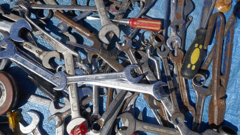 Jumble of Old Rusty Hand Tools. Old Rusty Messy Hand Tools Stock Image ...