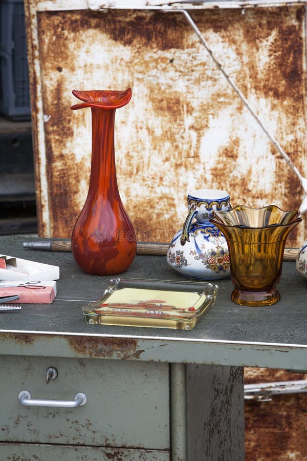 Jumble sale stock photo. Image of glass, hand, brown - 61175834