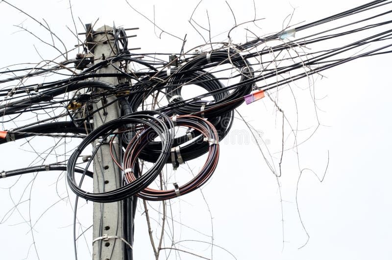 Jumbled Cables stock image. Image of concrete, connection - 70171245