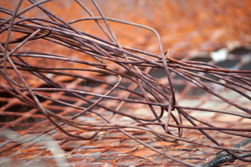 Jumbled rusted wire stock photo. Image of outdoors, rust - 95101018