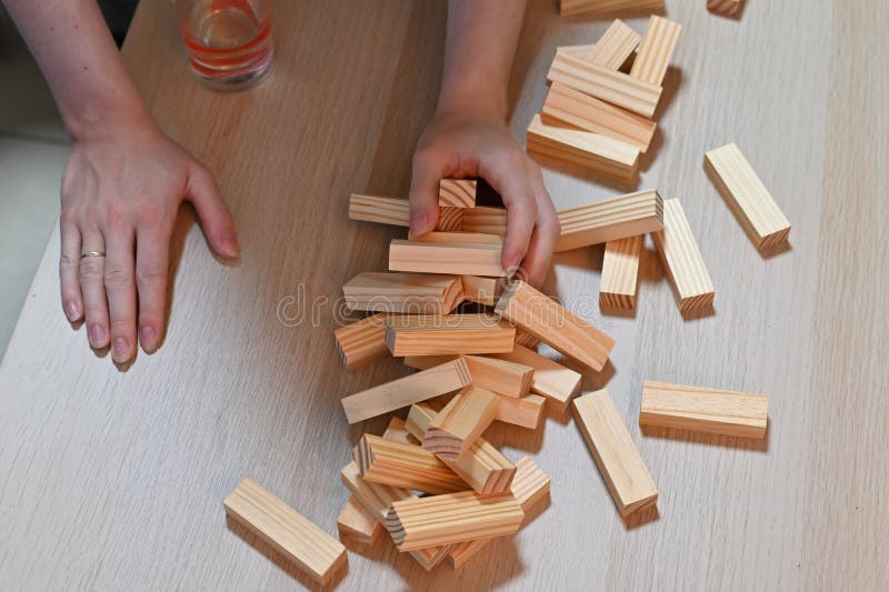 Jumbling Tower with Clipping Path Stock Image - Image of family ...