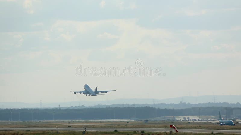 Jumbo Jet Takeoff, Backlight Stock Video - Video of airport, aeroplane ...