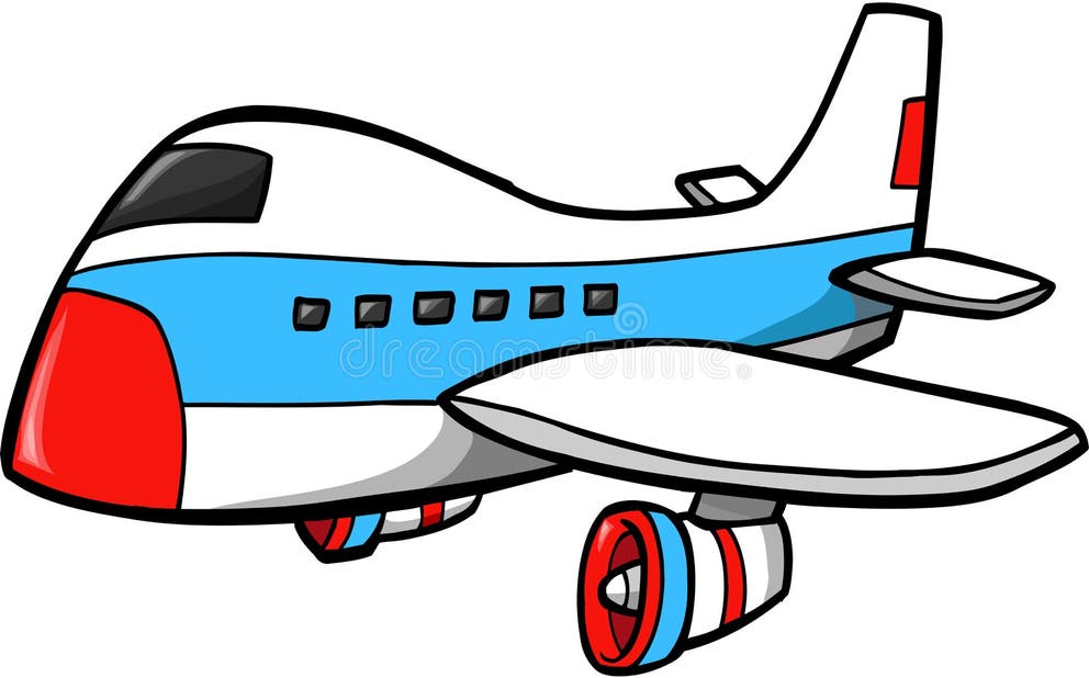 Jumbo Jet Vector Illustration Stock Illustration - Illustration of ...