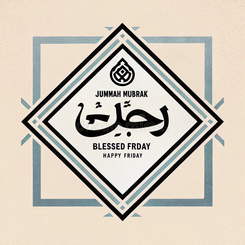 Jummah Mubarak Blessed Friday Stock Illustration - Illustration of ...