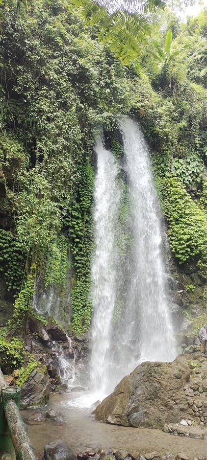 Jumog Waterfall, Karanganyar, Central Java Stock Image - Image of pond ...