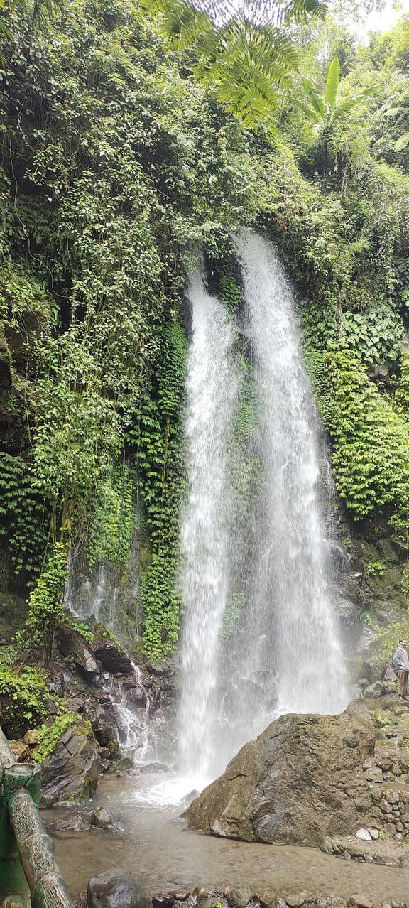 Jumog Waterfall, Karanganyar, Central Java Stock Image - Image of pond ...
