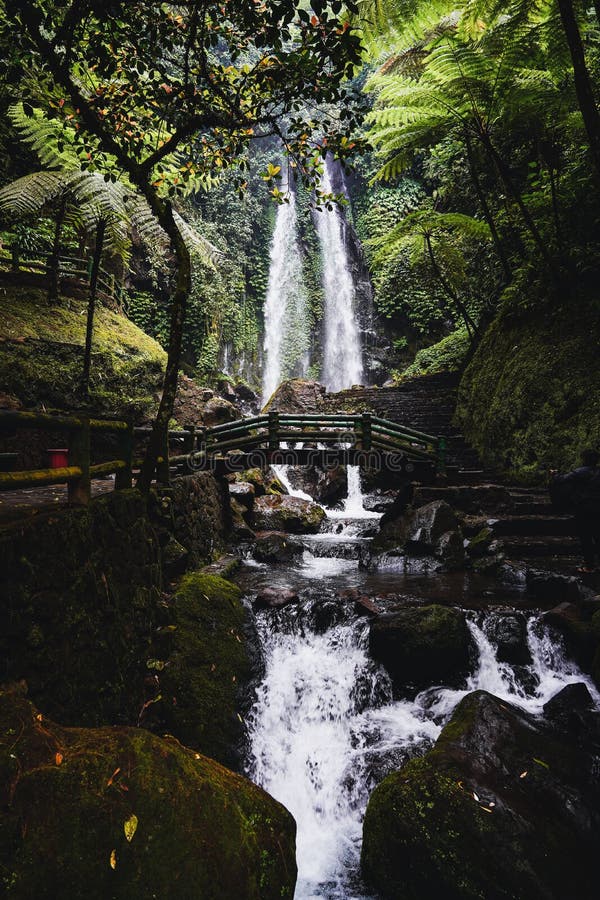 Jumog Waterfalls in Karanganyar, Indonesia Stock Photo - Image of leaf ...