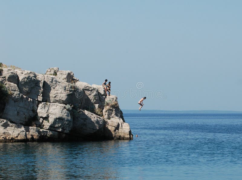 Jump stock photo. Image of high, coastline, jump, sport - 1519522