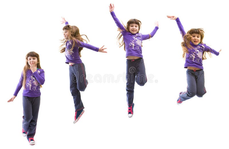 Jump stock photo. Image of isolated, long, playing, girl - 23804868