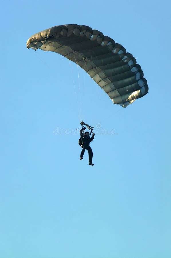 Jump stock image. Image of dive, airport, parachutist, paragliding - 618447