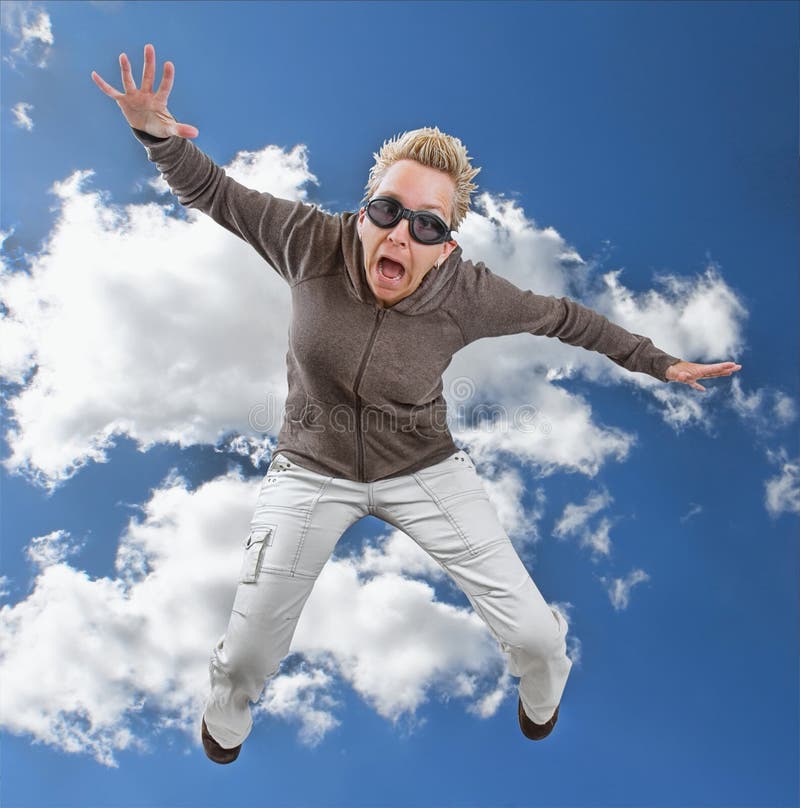 The jump stock photo. Image of scared, screaming, goggles - 6272986