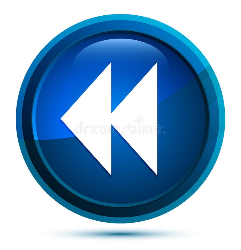 Jump Backward Icon Gold Round Button Golden Coin Shiny Frame Luxury ...