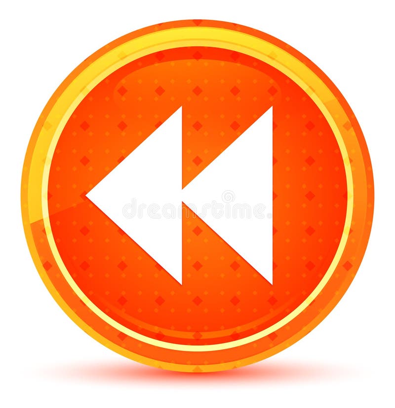 Jump Backward Icon Natural Orange Round Button Stock Illustration ...