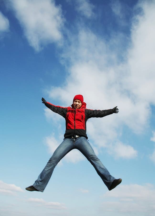 Happiness jumping people stock photo. Image of active - 1585332