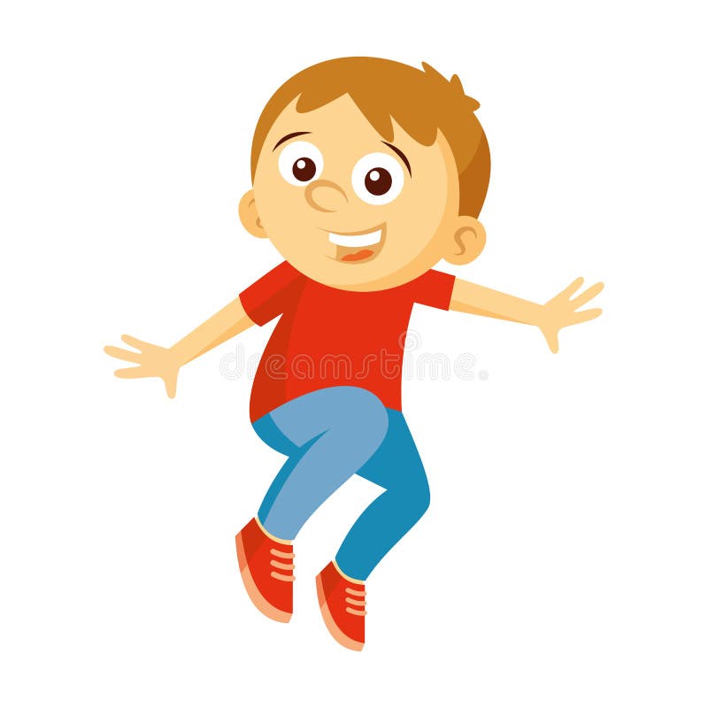 Jump Boy Vector Illustration Stock Vector - Illustration of jump ...