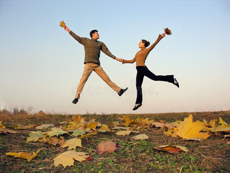 Couple kissing in autumn stock image. Image of happiness - 27060349